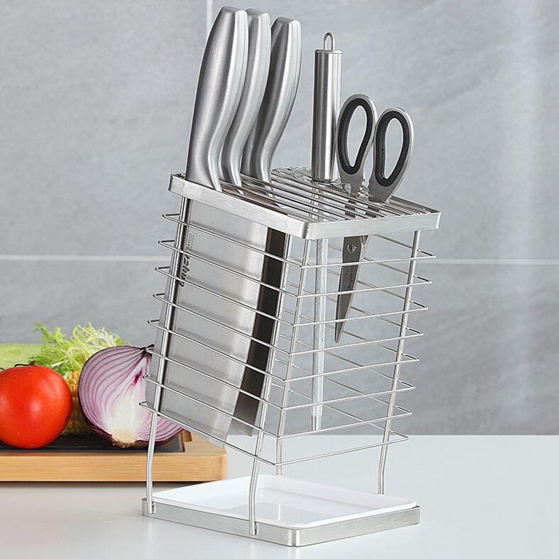 304 Stainless Steel Kitchen Cutter Stand Holder Bl... – Vicedeal
