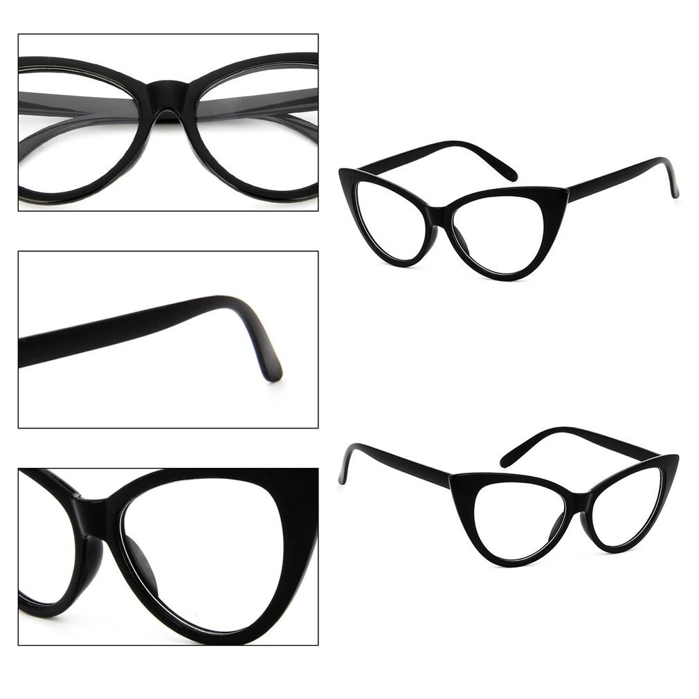 Jogal kat briller stel sort dame mærke optiske bri... – Grandado