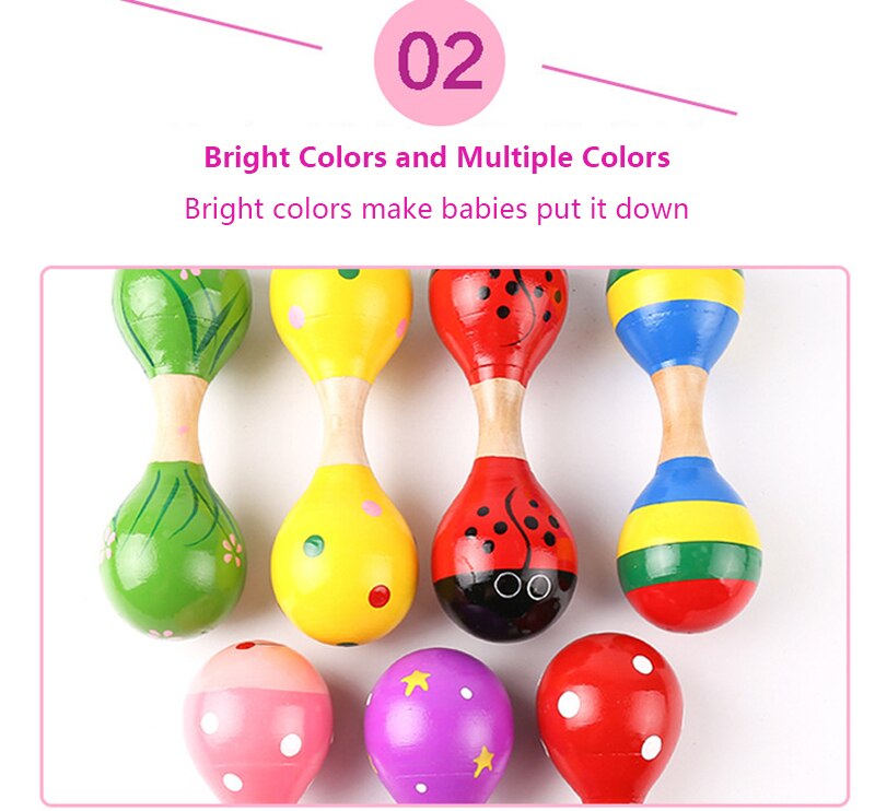 1pc Kid Baby Wooden Ball Toy Double Headed Sand Ma... – Grandado
