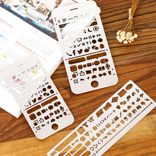 phone 6/6s Plus WEB UI Cutout Drawing Stencils Met... – Vicedeal