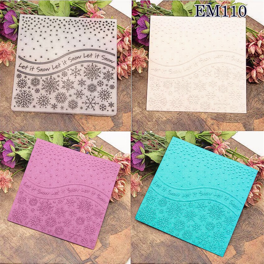 15x15cm Snowflakes Embossing folders Plastic bump ... – Grandado