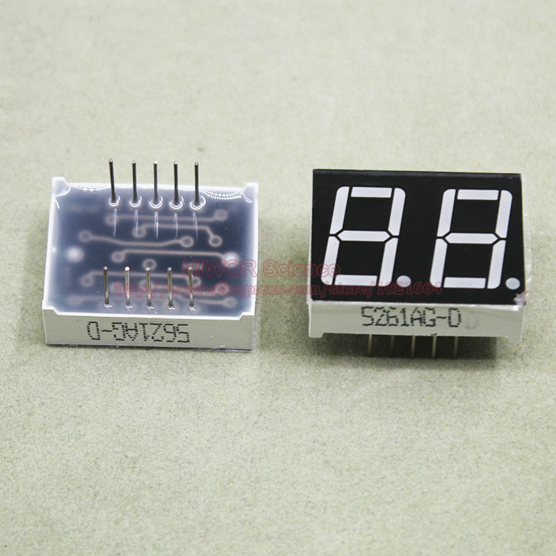 Pantalla LED verde de 7 segmentos, (10 unidades/lo... – Grandado