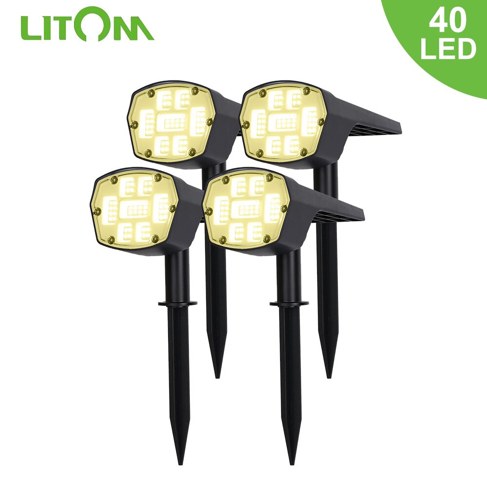 Litom 40 Led Solar Landschap Spots Waterdicht Sola... – Vicedeal