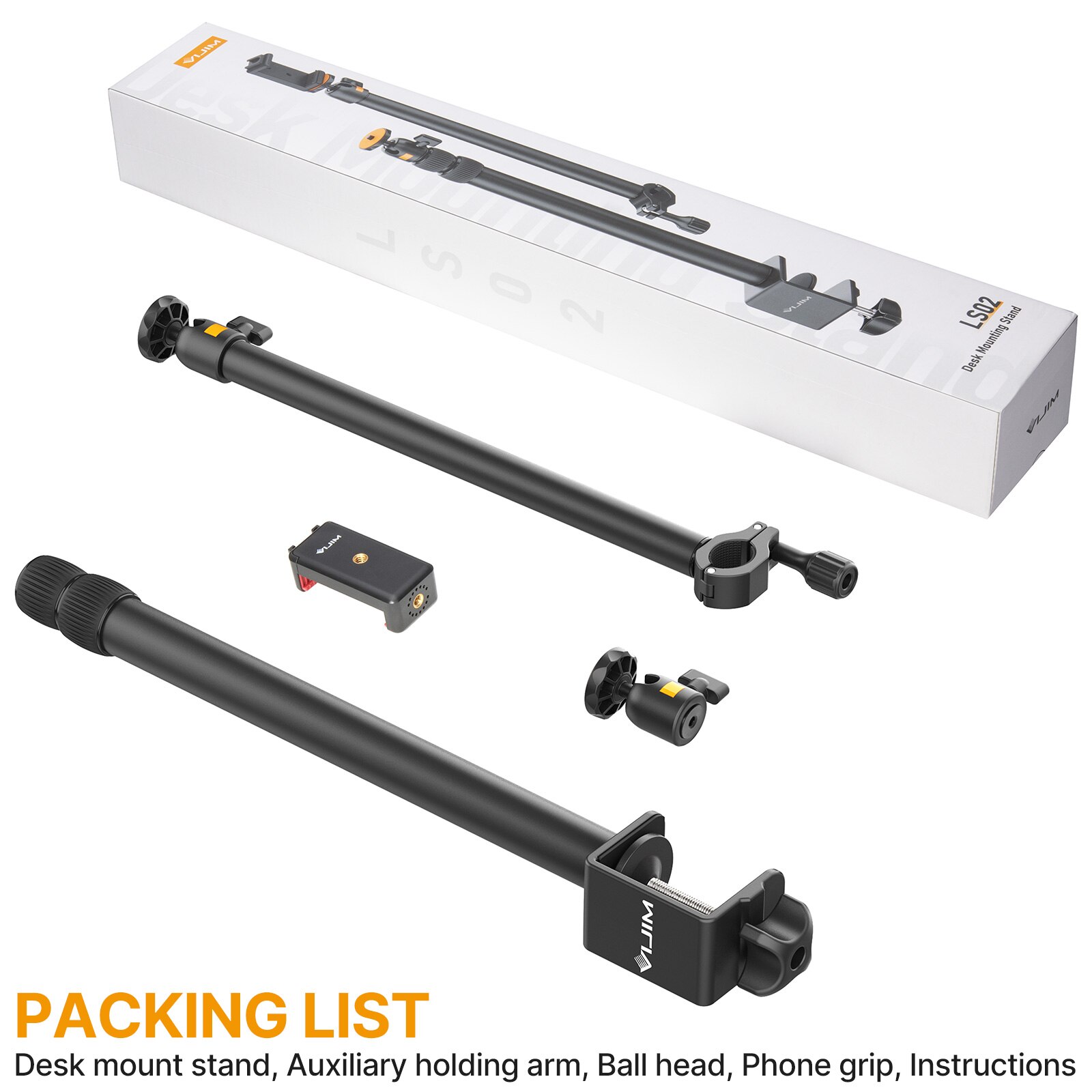 VIJIM LS01 Desk Light Mounting Stand 96cm Adjustab... – Grandado