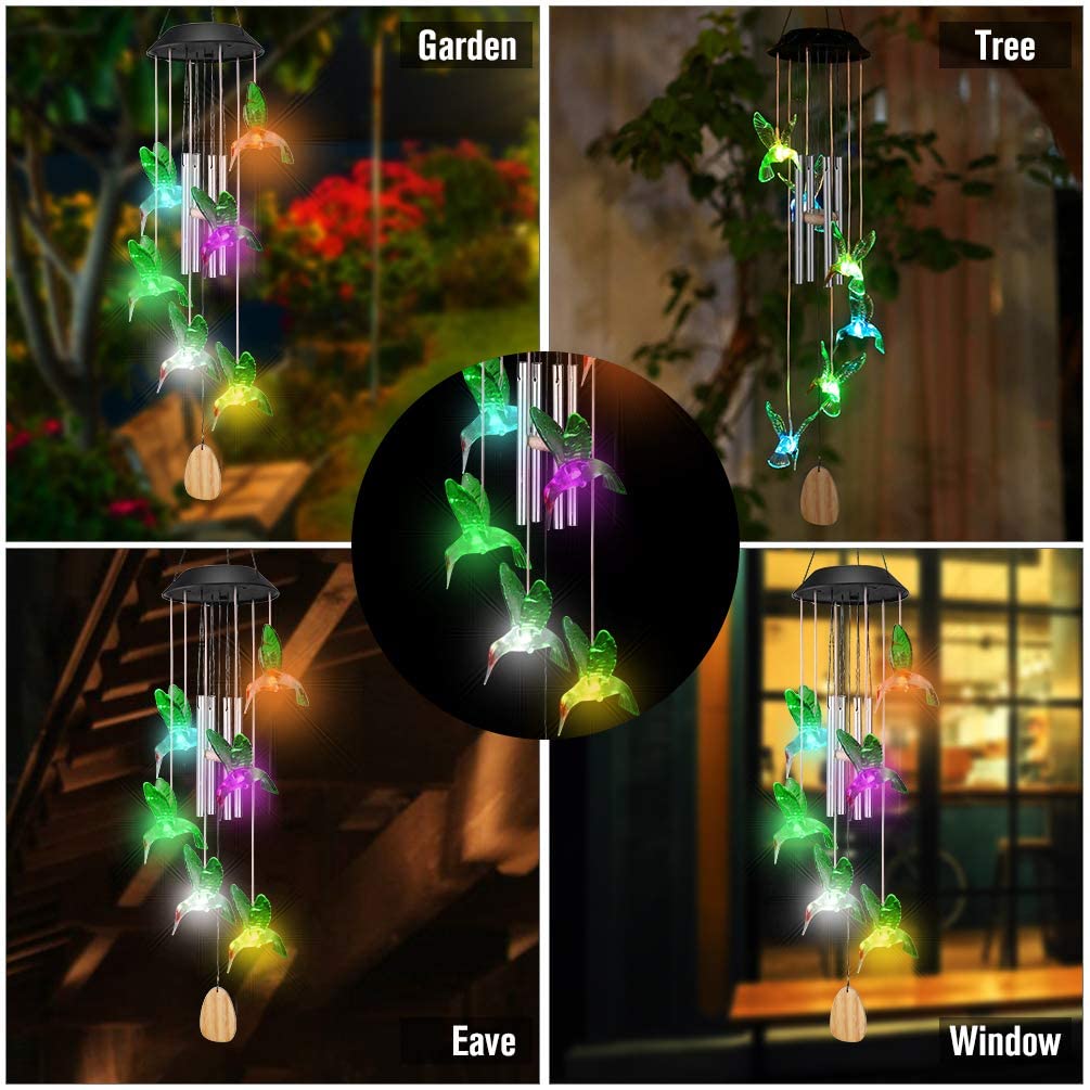 Kleur Veranderende Solar Power Wind Chime Crystal ... – Grandado