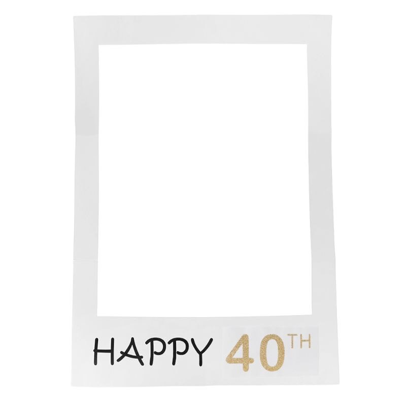 Paper Photo Booth Props Photo Frame 1st 40th Anniv... – Vicedeal