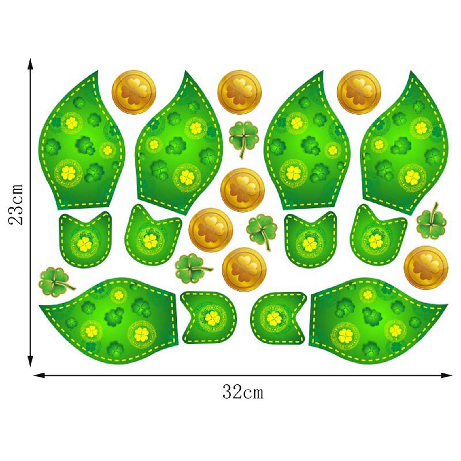 Set of St. Patrick's Day Window Stickers Irish Wal... – Grandado