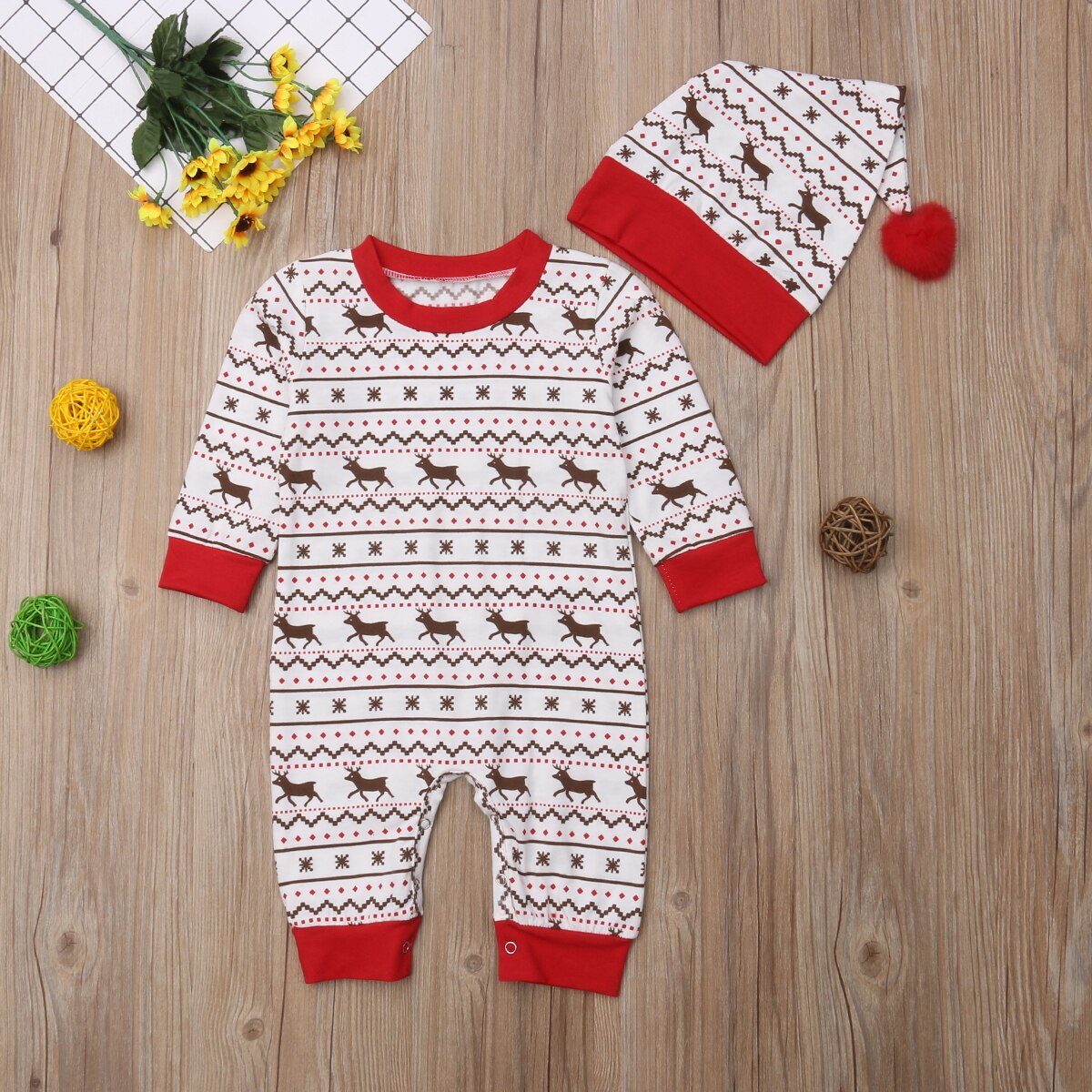 Brand Christmas Set Newborn Baby Girl Boy Jumpsuit... – Vicedeal