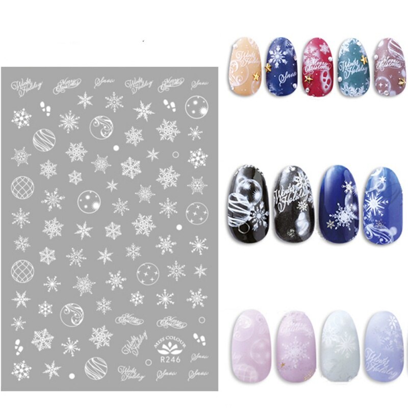 Beauty Christmas Nail Sticker Watermark art decora... – Grandado