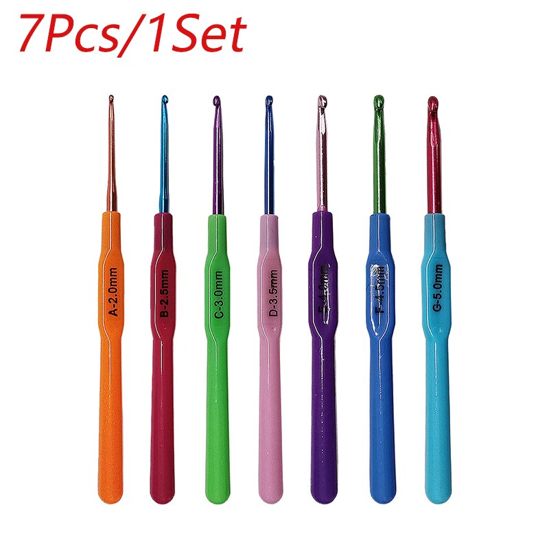 7pcs/set Single-head Crochet Aluminum Crochet Mult... – Grandado