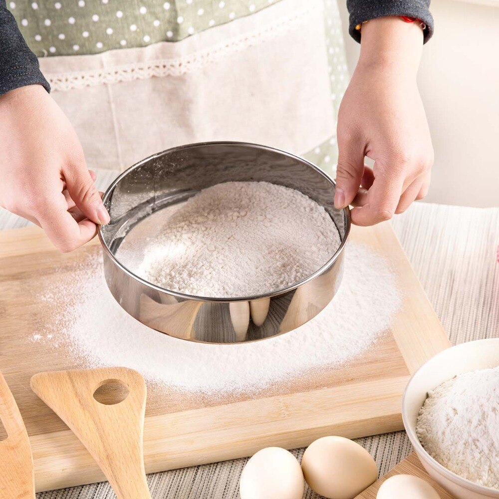 7inch Stainless Steel Flour Sieve Handheld Baking ... – Vicedeal