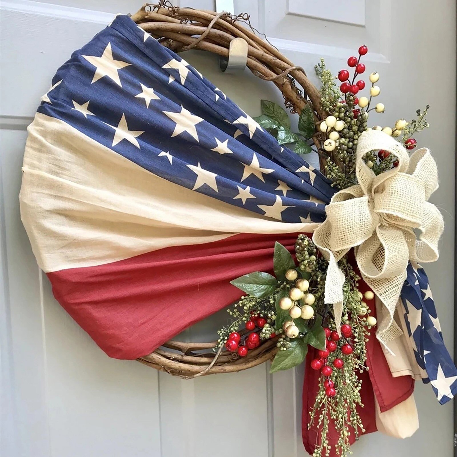 Simulation Wreath Independence Day Decoration Arti... – Grandado