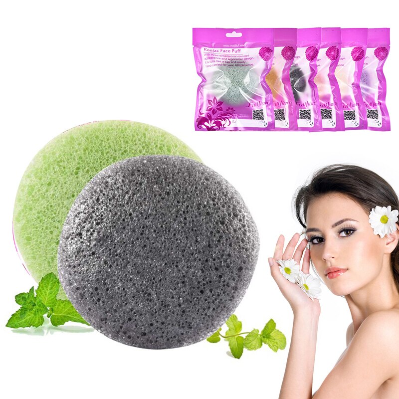 Round Shape Konjac Sponge Cosmetic Puff Face Spong... – Vicedeal
