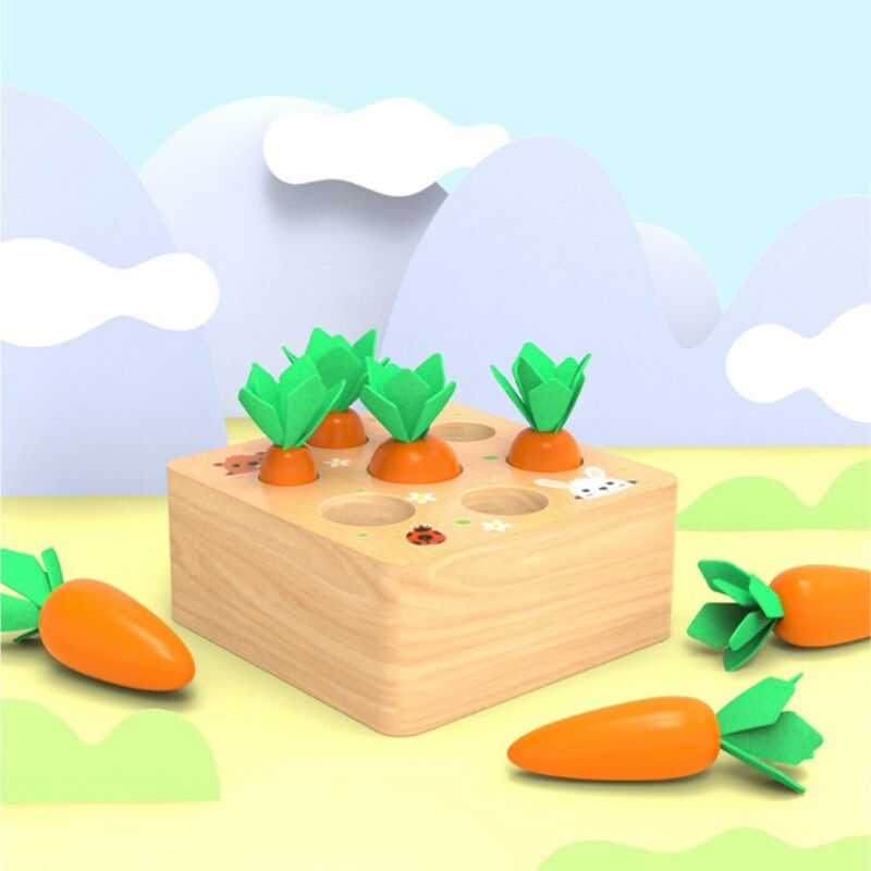 2-in-1 Plugging Toy Wooden Sorting Game Wooden Car... – Grandado