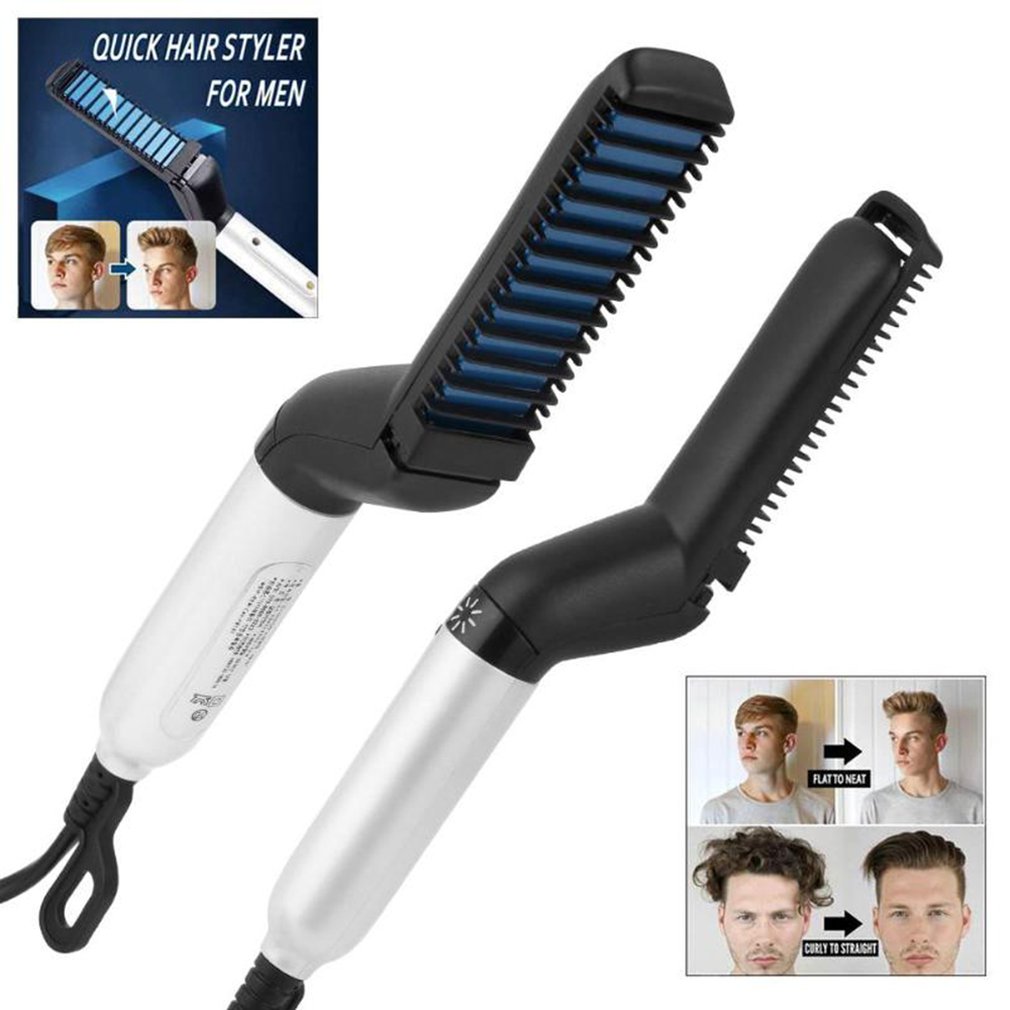 Hommes rapide barbe lisseur Styler peigne multifon... – Grandado