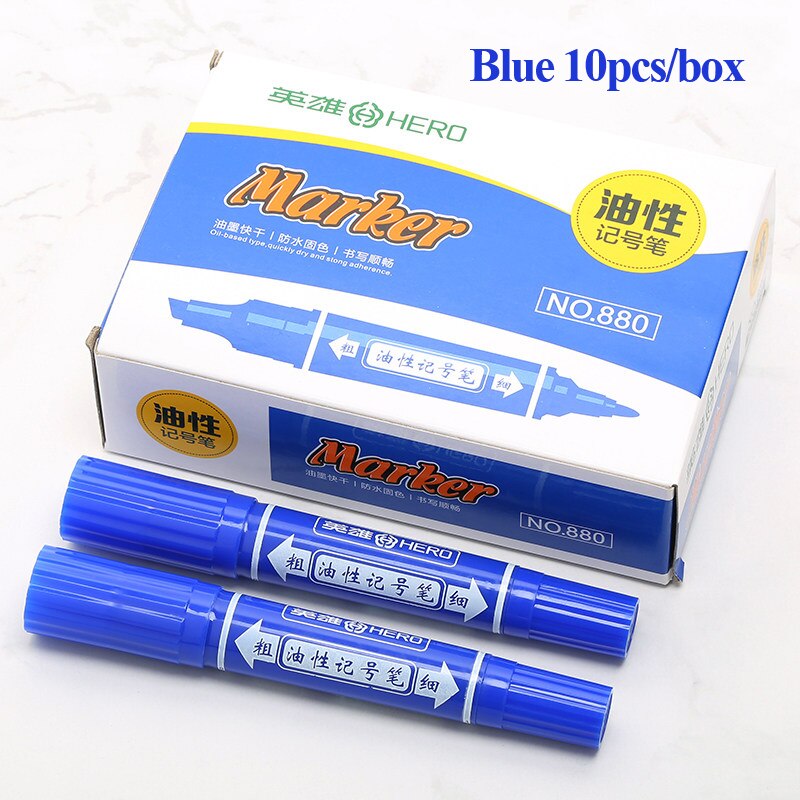 Hero 880 Double Heads Oily Marker Signing Pens 10p... – Grandado