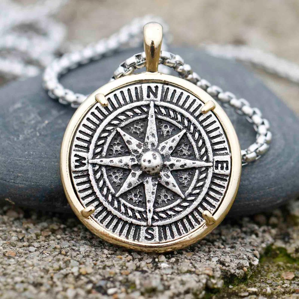 Vintage Compass Necklace Men/Women Unisex Wanderlu... – Grandado