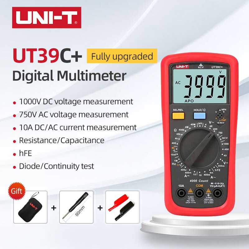 UNI-T Digitale Multimeter UT39A + UT39C + Ac/Dc Sp... – Vicedeal
