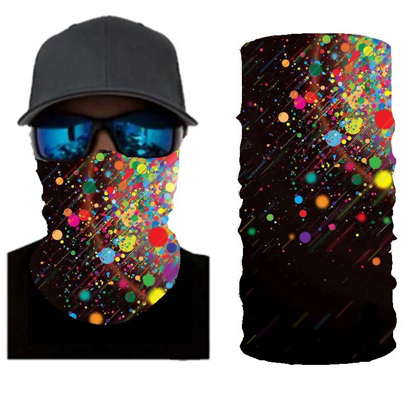 Seamless Magic Bandana Colorful Punk Skull Neck Wa... – Grandado