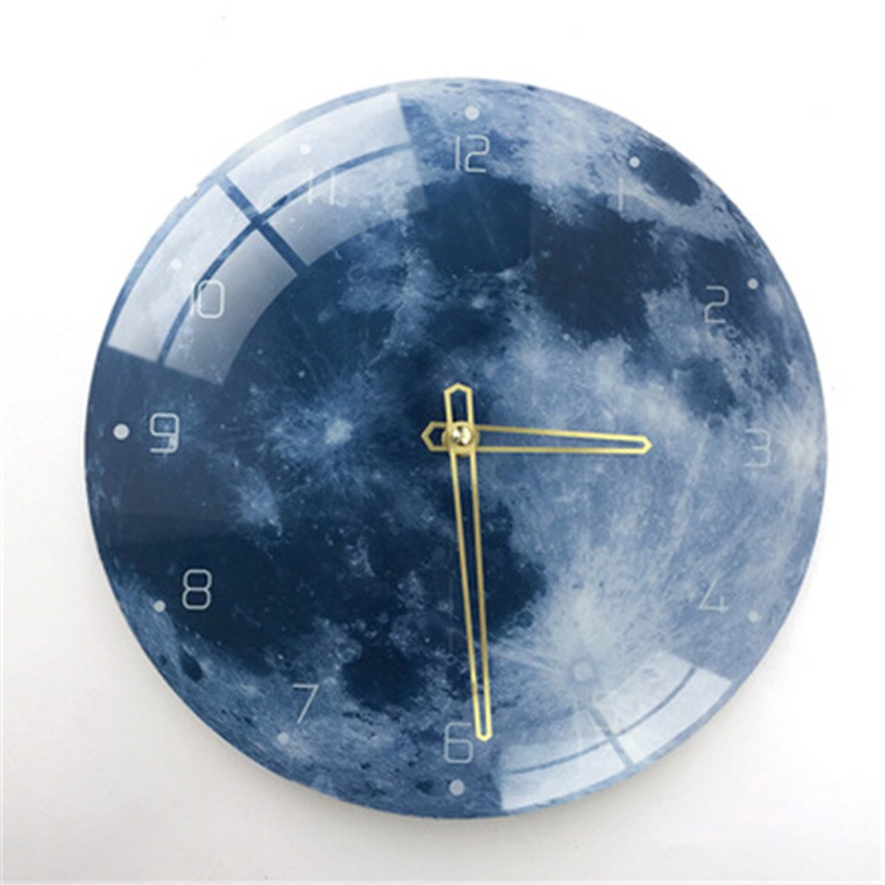 Brief Blue Moon Wall Clock Modern Home Decoration ... – Grandado