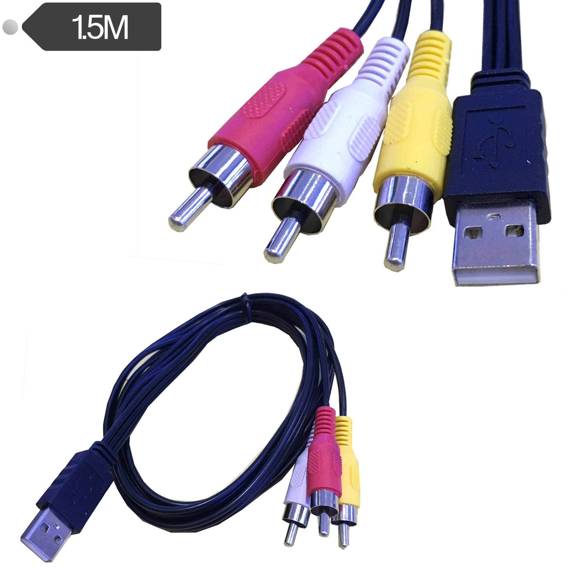 USB to three lotus AV cable USB to 3RCA audio and ... – Vicedeal