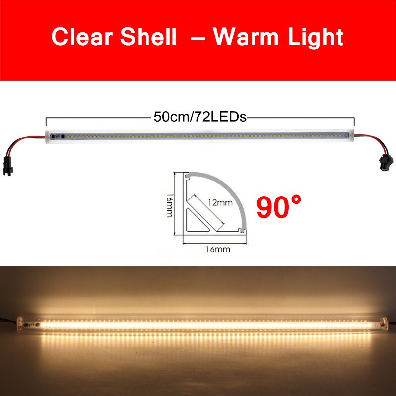 V Shaped LED Bar Light 220V 50cm 72LEDs Wall Corne... – Vicedeal