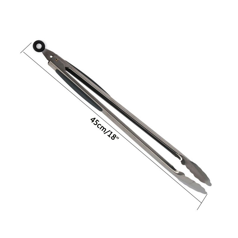 18'' 45cm Stainless Steel Food Tongs Long Kitchen ... – Grandado