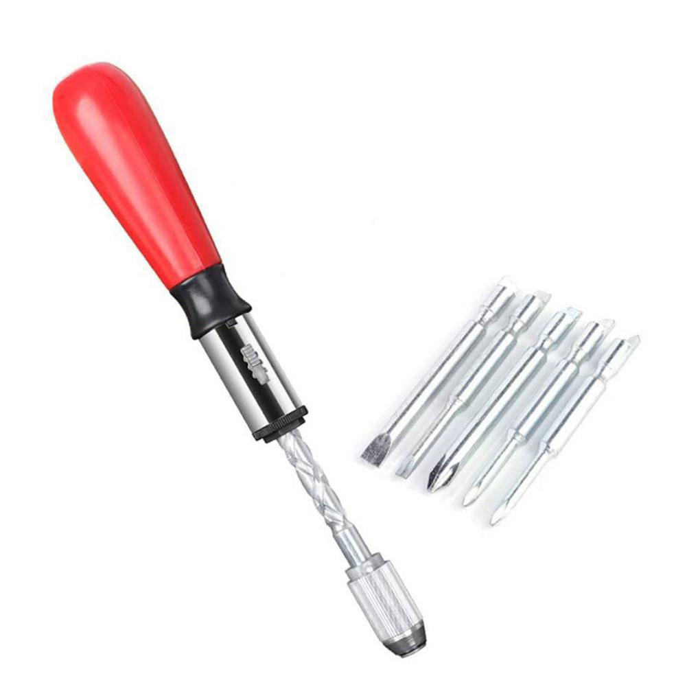 5 In 1 Push Pull Multi-bit Ratchet Screwdriver Set... – Grandado