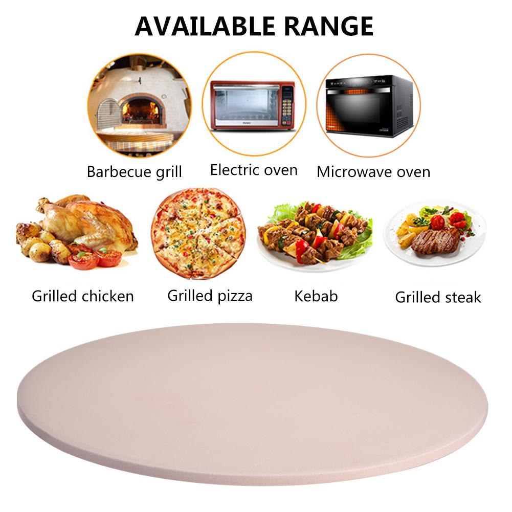 33CM Pizza Stone for Cooking Baking Grilling Extra... – Vicedeal