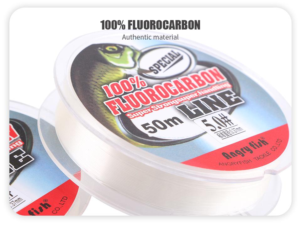 Himiss fluorocarbon fiskeline 50m gennemsigtig sup... – Grandado