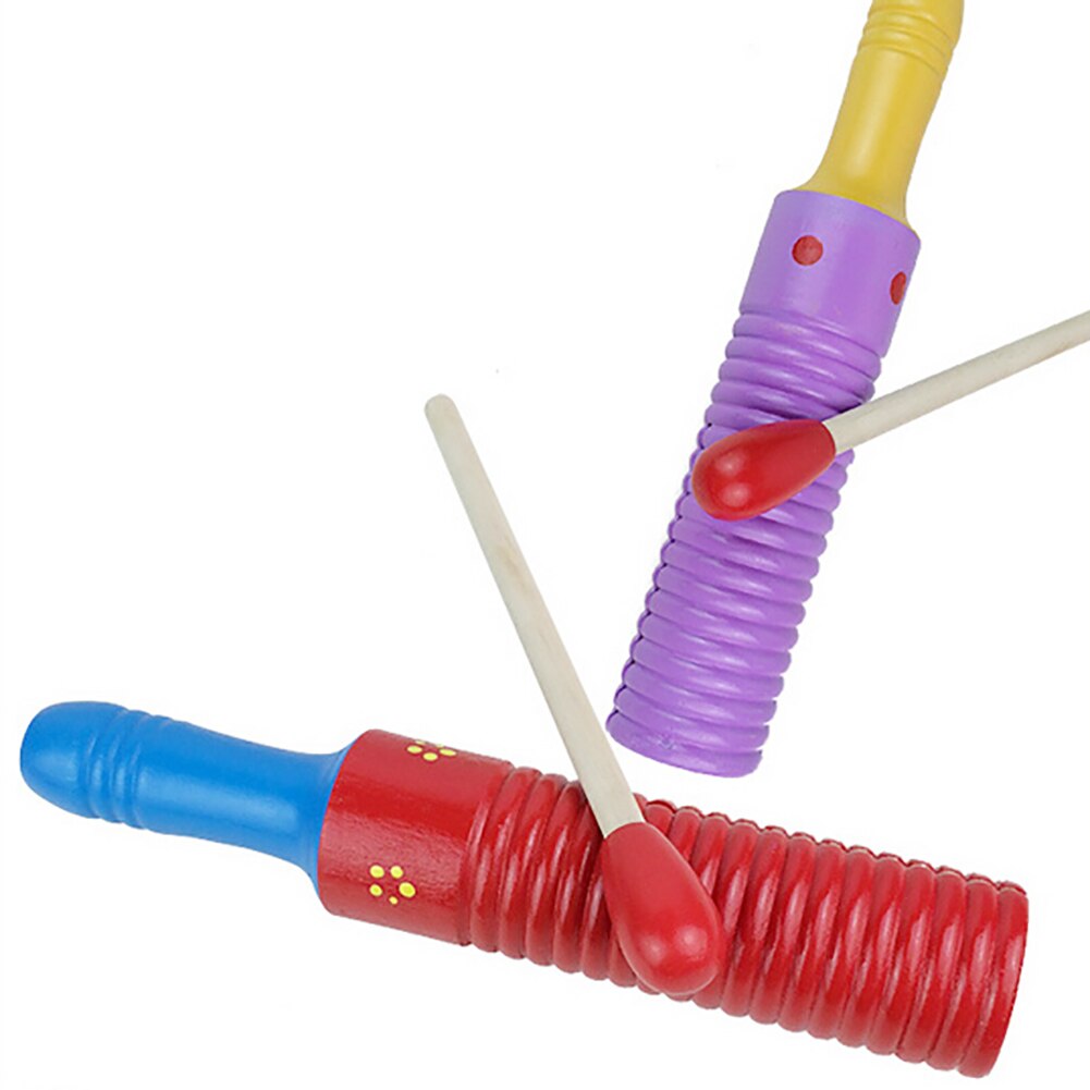 Wooden Colorful Double-threaded Ring Tube Barrel P... – Grandado