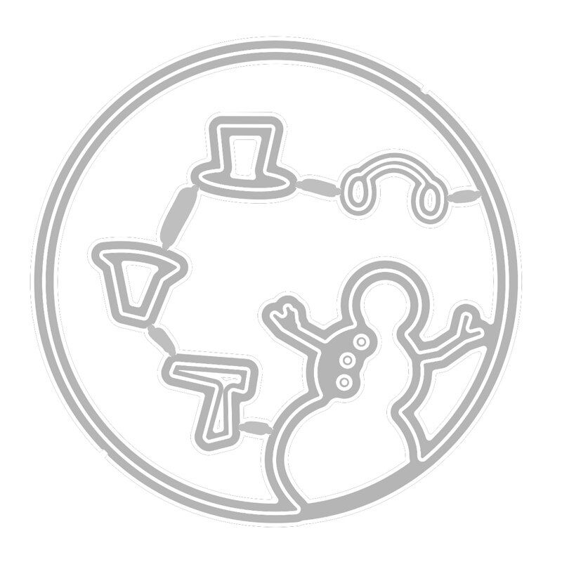 Rund ramme baggrund jule snemand hat metal skære m... – Vicedeal