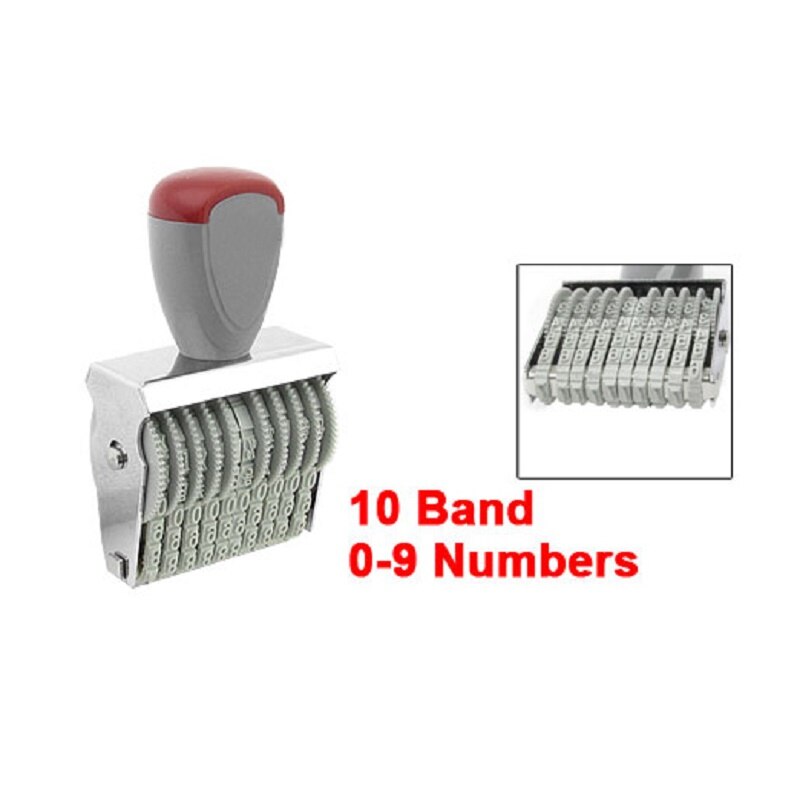 Office 10 Band 5mm x 3mm Rubber 0-9 Numbers Number... – Vicedeal