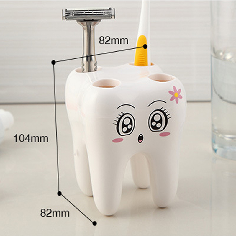 Storage Holder Brush Rack Cartoon Teeth Shape Bath... – Grandado