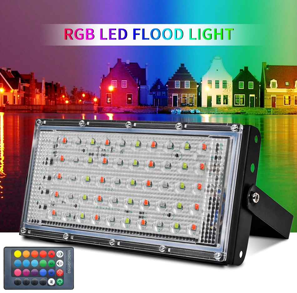 LED Flood Light 50W 100W RGB led Floodlight AC220V... – Vicedeal