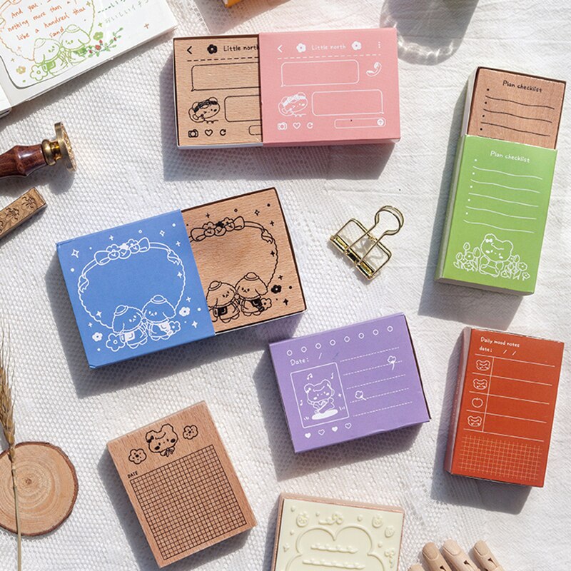 Vintage Life Note Series planner stamp DIY wooden ... – Grandado