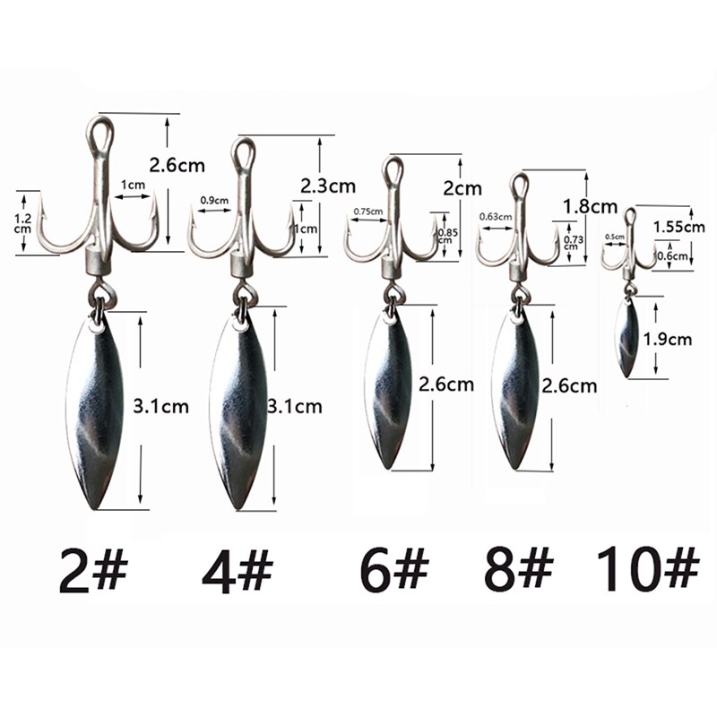 3pcs/lot Fishing Hook Treble Hook with spoon Fishi... – Grandado