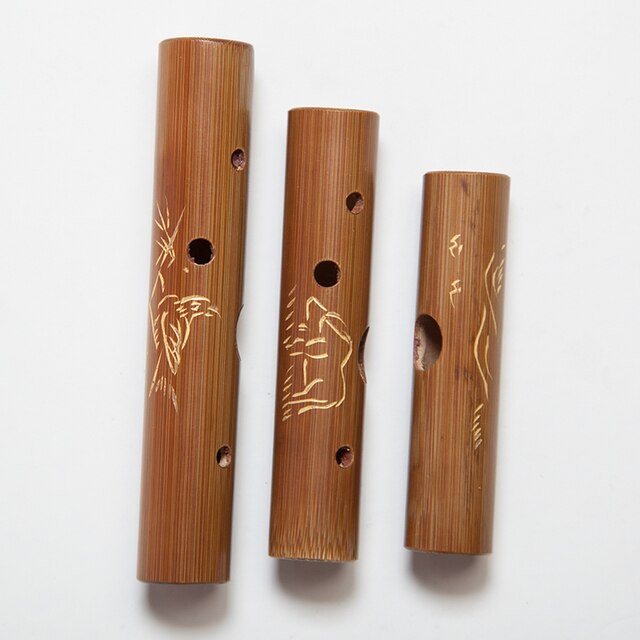 3Pcs/set Hand Carved Piccolo Bamboo Material Birds... – Grandado
