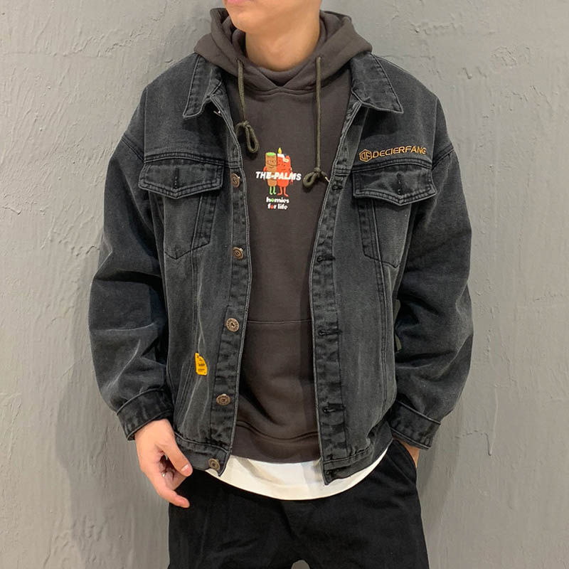 Jean Jas Mannen En Najaar Losse Jeans Jas Mannen K... – Vicedeal