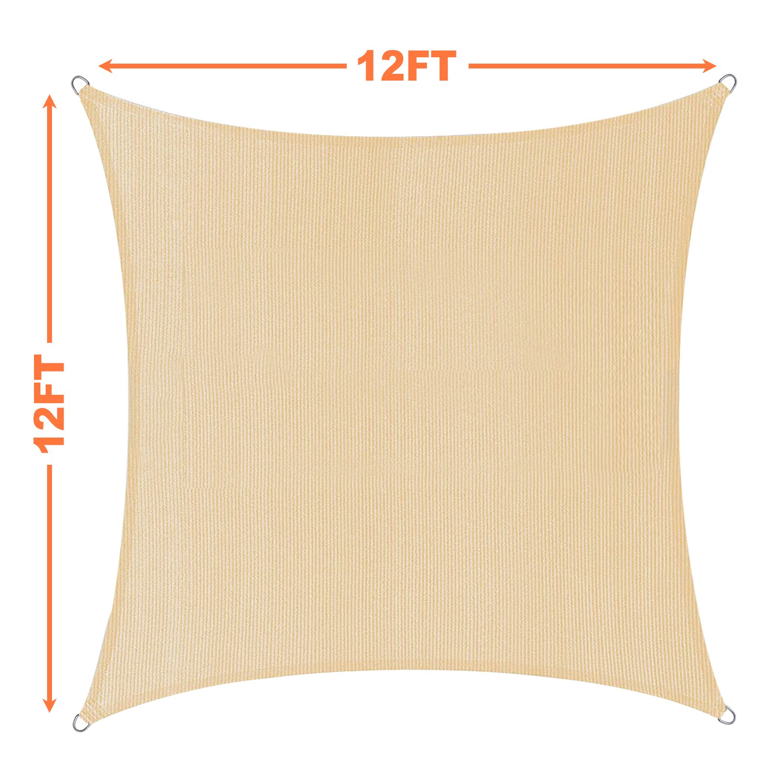 Best Price 12x12ft Square Sun Shade Sail Canopy Fa... – Grandado