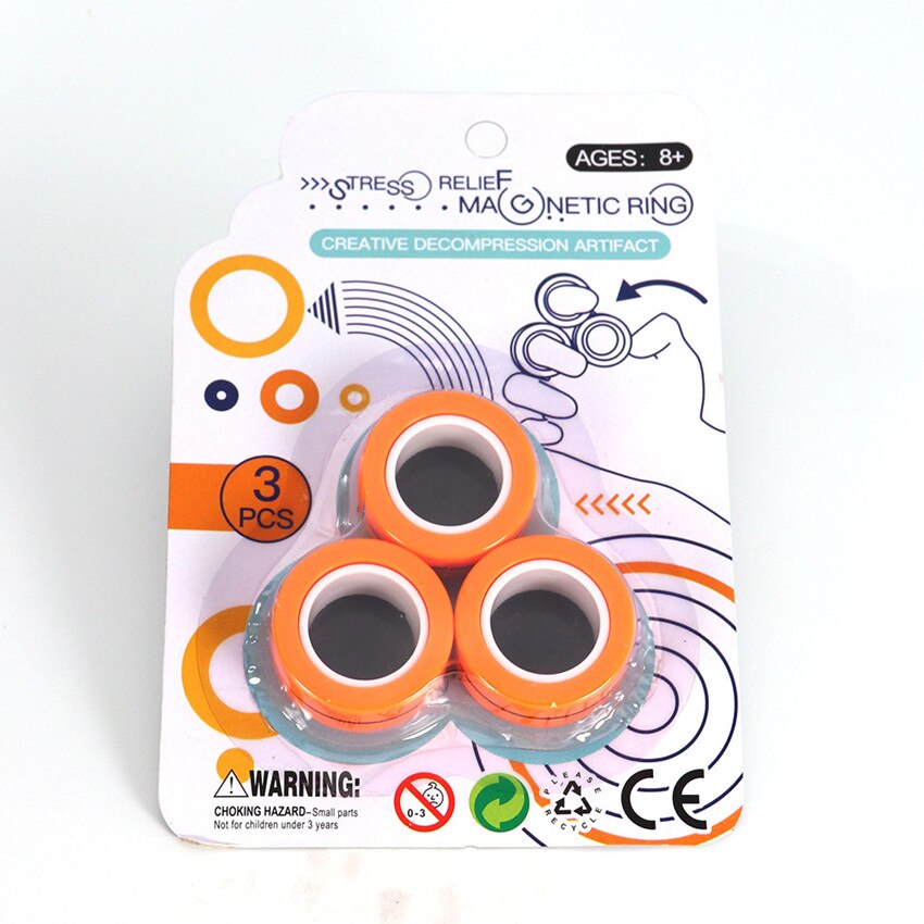 Anti-Stress Finger Magnetic Rings Kids Decompressi... – Grandado