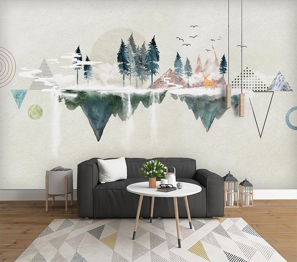 Decoratieve behang Moderne eenvoudige geometrische... – Vicedeal