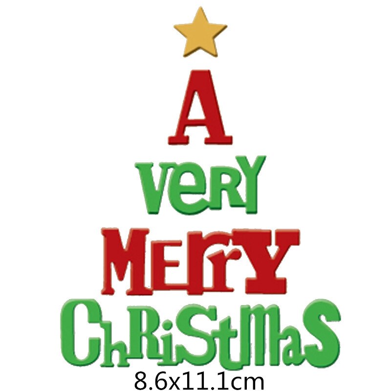 Letters Merry Christmas Metal Cutting Dies Stencil... – Vicedeal