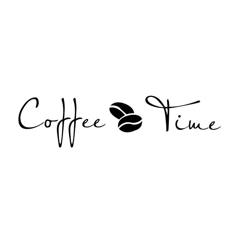 Coffee Time Wall Stickers Kitchen Coffee Shop Offi... – Grandado