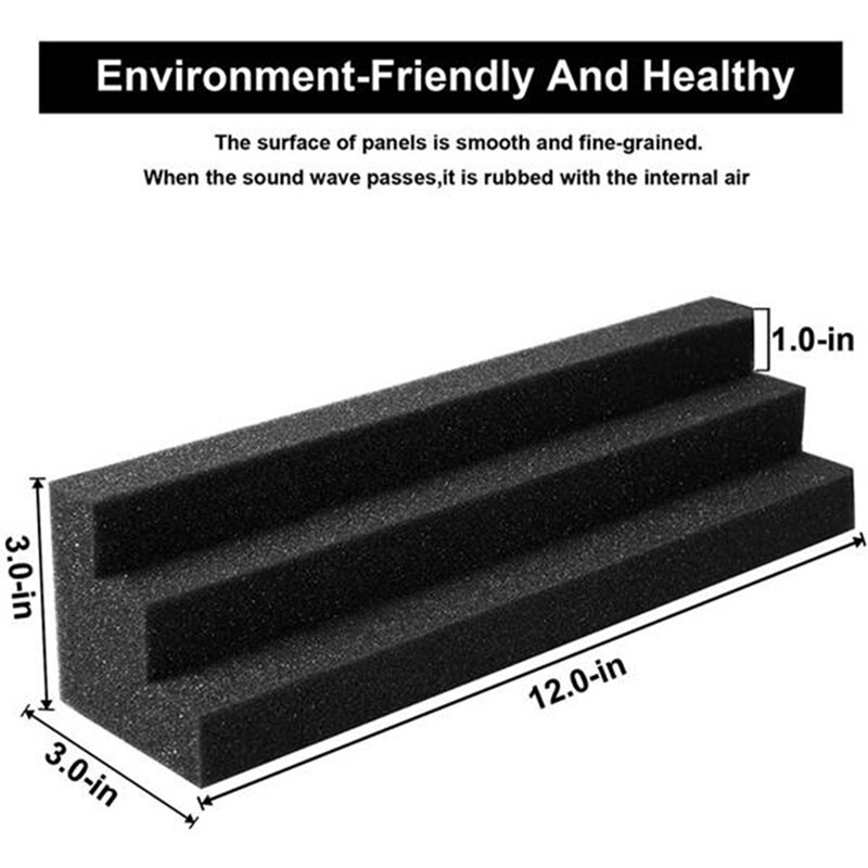 Acoustic Wedge-Shaped Studio Foam Corner Block Fac... – Grandado