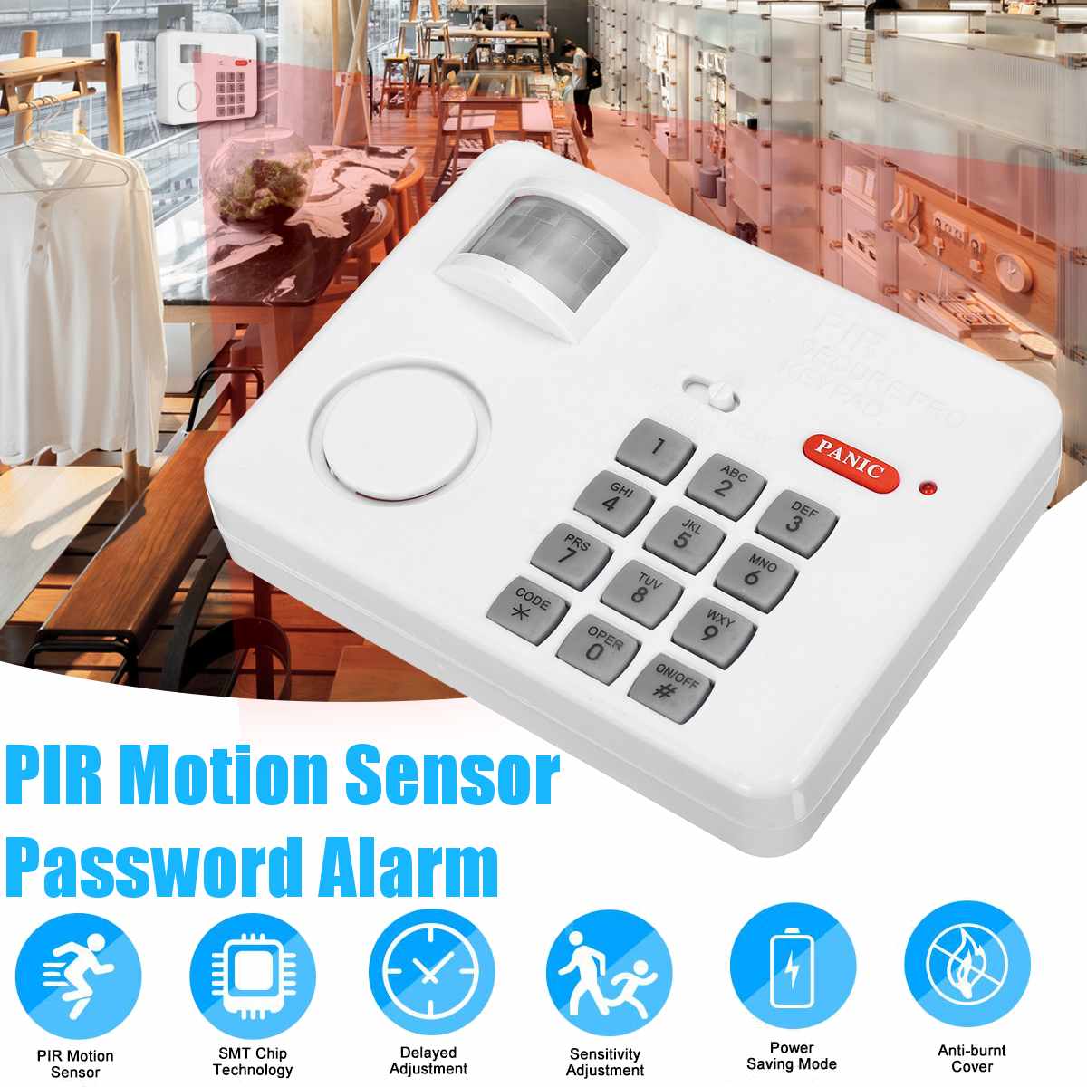 2 Stuks Wireless Motion Sensor Alarm Met Beveiligi... – Grandado 2 Stuks Wireless Motion Sensor Alarm Met Beveiligi... – Grandado