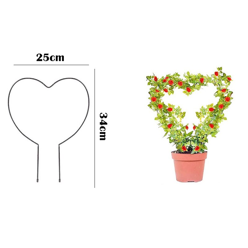 Iron Art Plant Klimrek Ronde Hartvormige Tuin Plan... – Grandado