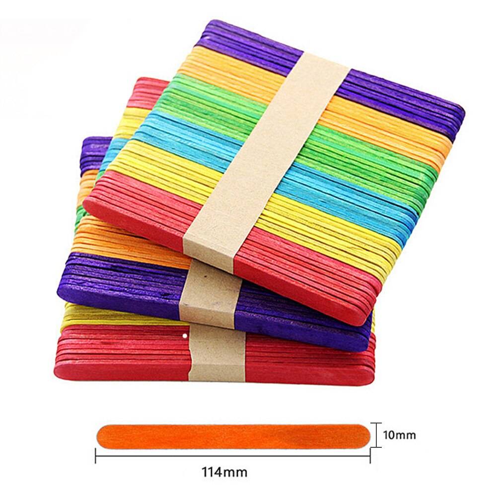 200pcs Colored Wood Craft Popsicle Sticks for DIY ... – Vicedeal
