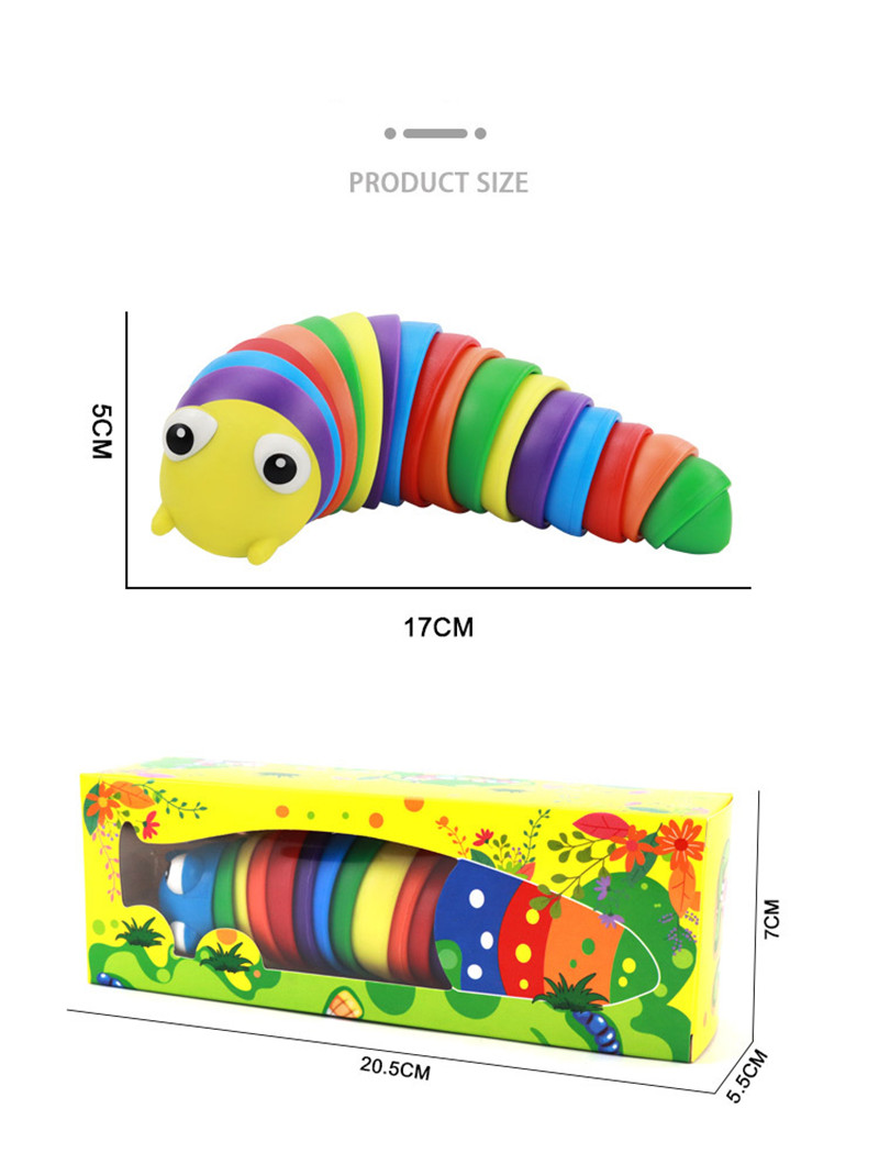 2022 Rainbow Slug Snail Caterpillar Toy Snail Spoo... – Grandado