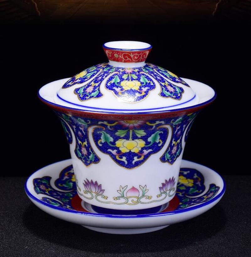 Chinese Traditions Gai Wan Tea Set Dehua Gaiwan Po... – Grandado